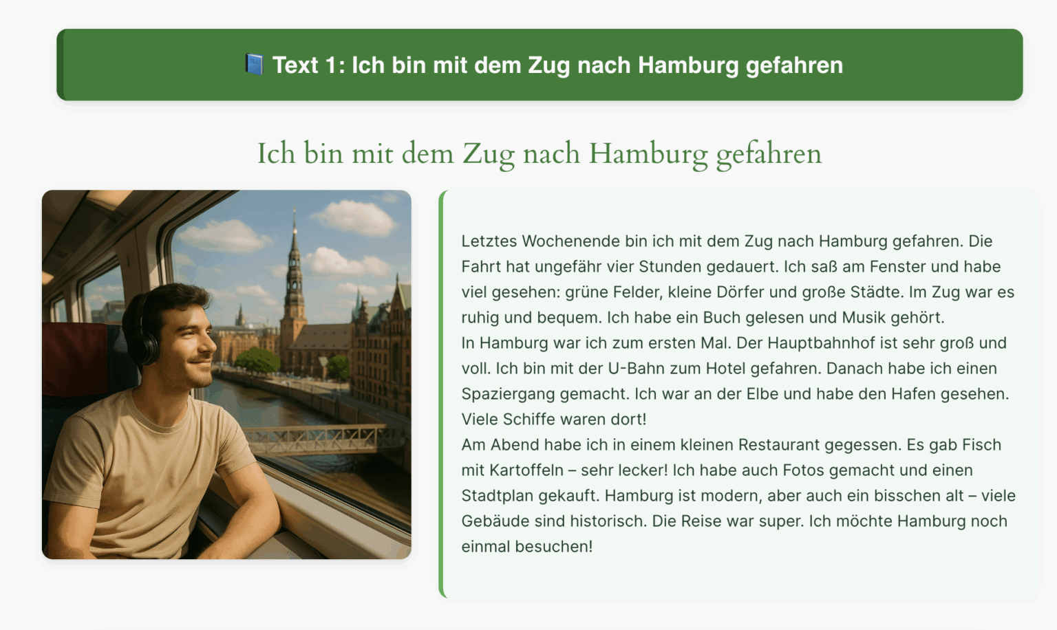 Reisen und Urlaub – Lesetexte mit Perfekt | Germannika